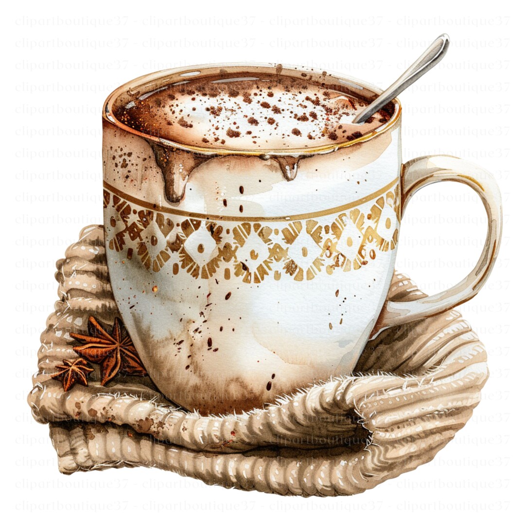 12 Cozy Season Winter Mugs Clipart, Christmas Hot Chocolate Clipart ...