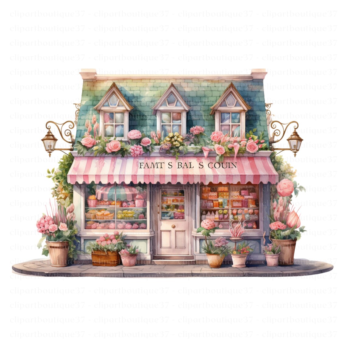 12 Candy Shop Clipart, Sweet Bakery Shop Images, Vintage Candy Cart ...