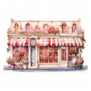 12 Candy Shop Clipart, Sweet Bakery Shop Images, Vintage Candy Cart ...