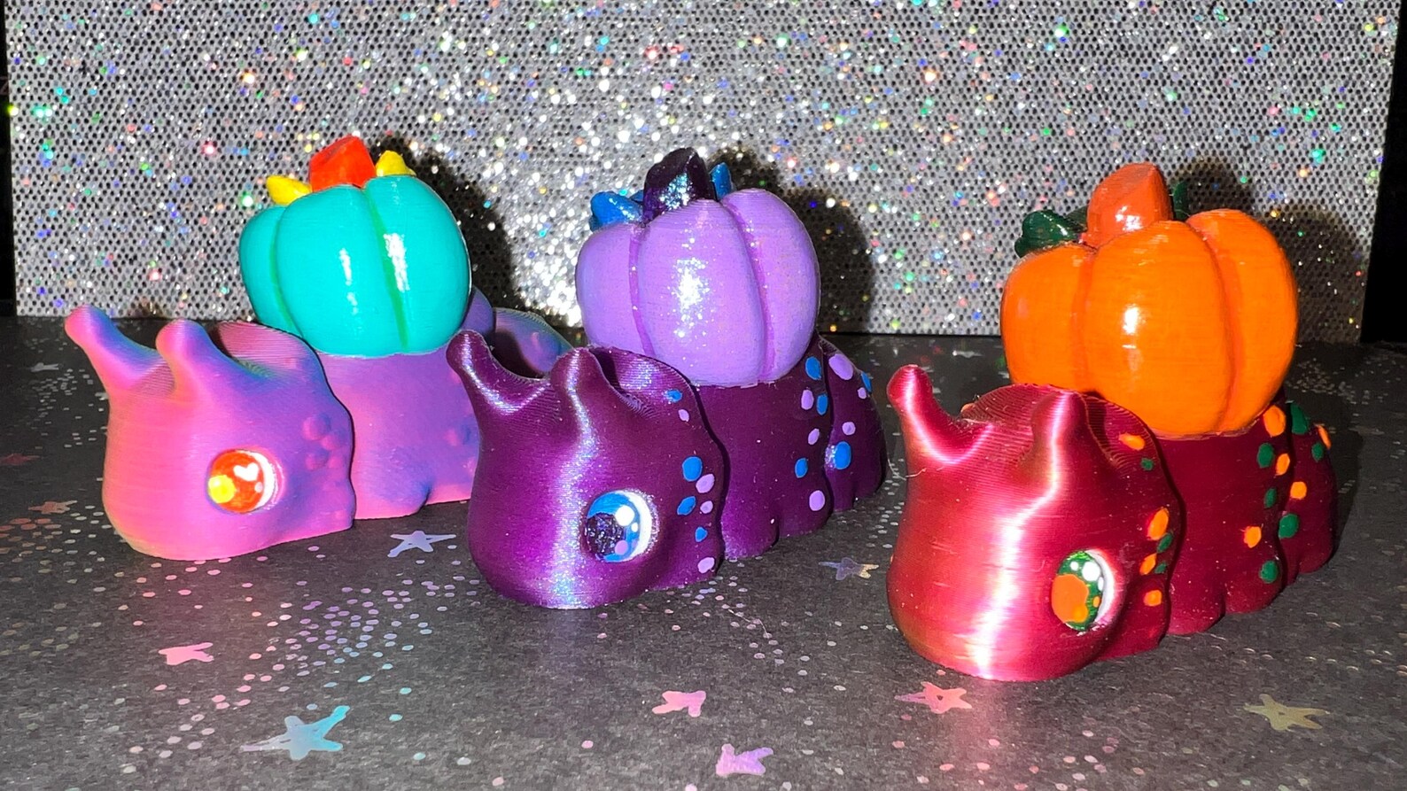 Pumpkin Snails, Articulated Animal | 3D Printed, Flexible Fidget, Chose ...