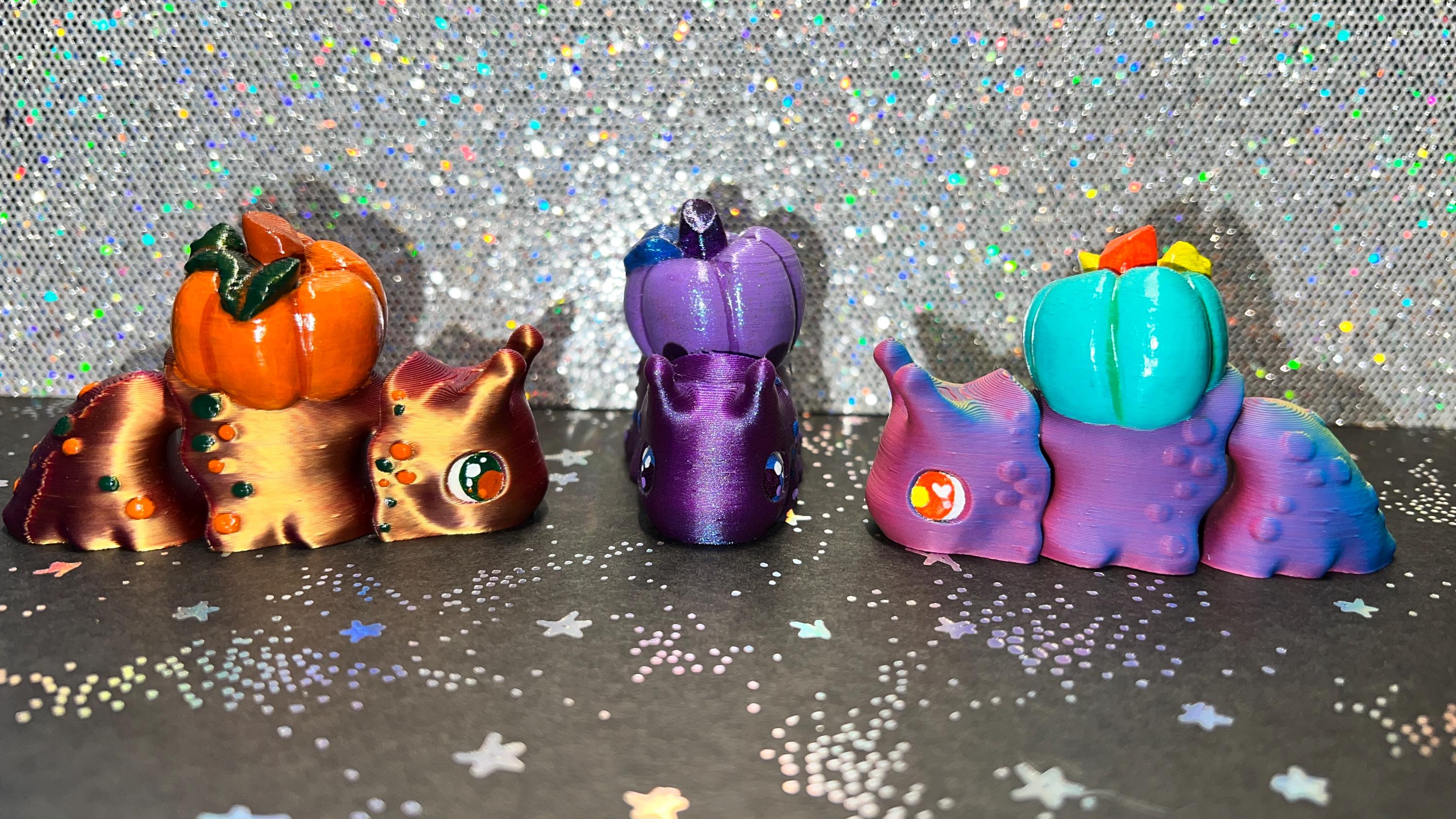 Pumpkin Snails, Articulated Animal | 3D Printed, Flexible Fidget, Chose ...