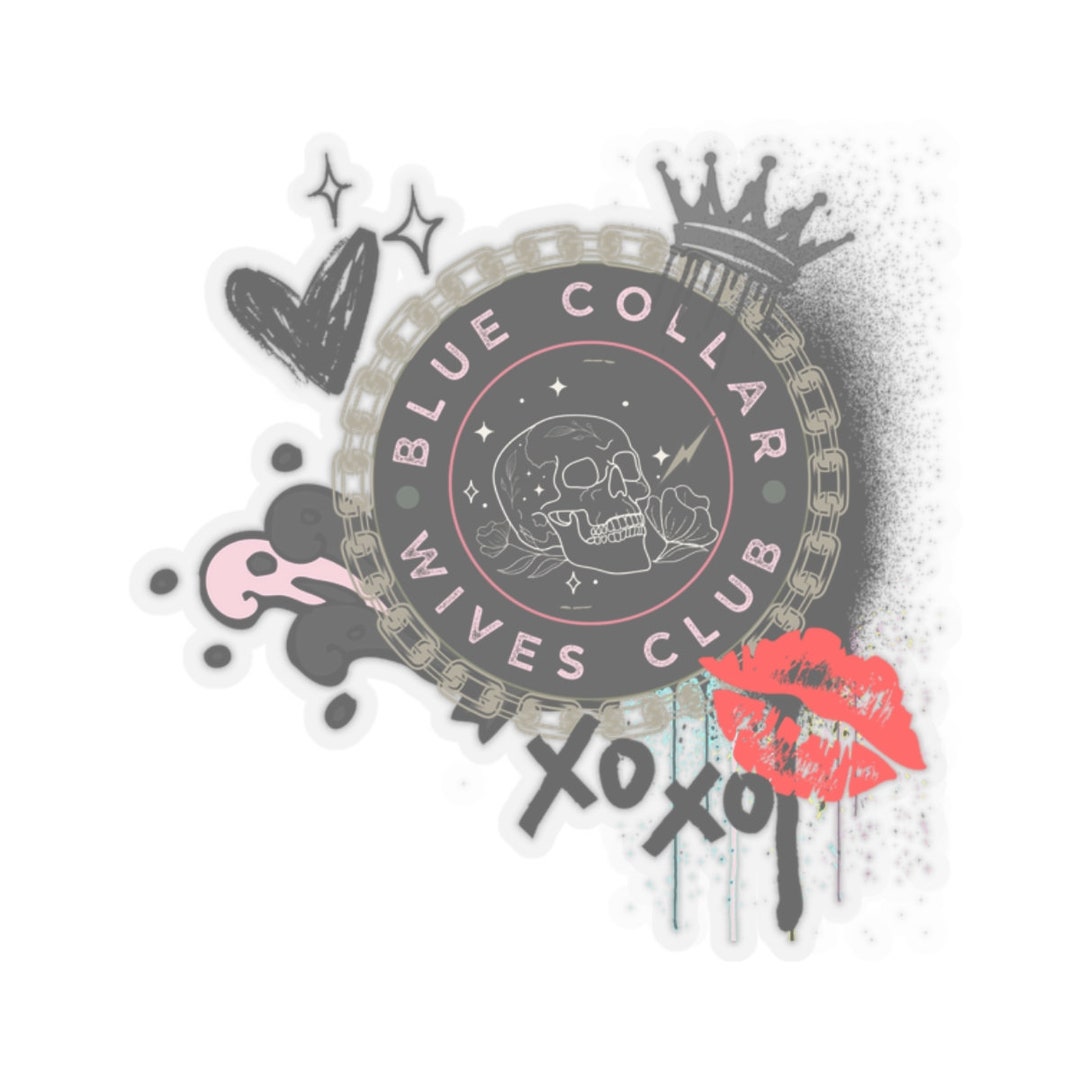 Blue Collar Wives Stickers Hard Hat Stickers Blue Collar Stickers Blue ...
