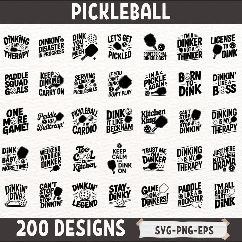 Funny Pickleball Svg File - Etsy