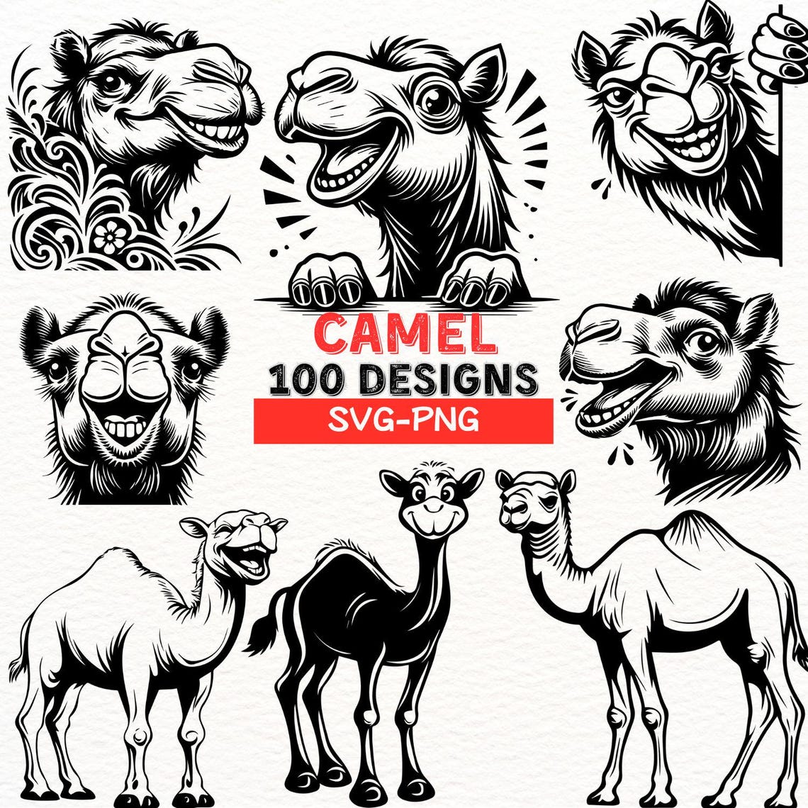 Camel SVG PNG Designs for Cricut and Sublimation | High-quality Cartoon ...