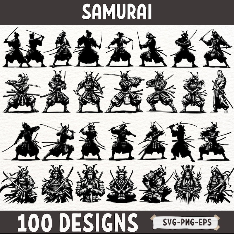 Svg Samurai With Sword - Etsy UK