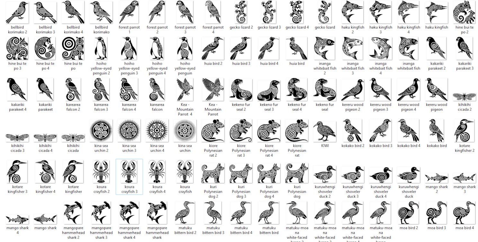 Maori Animal Tribal SVG Bundle, Polynesian Animals Clipart, Maori ...