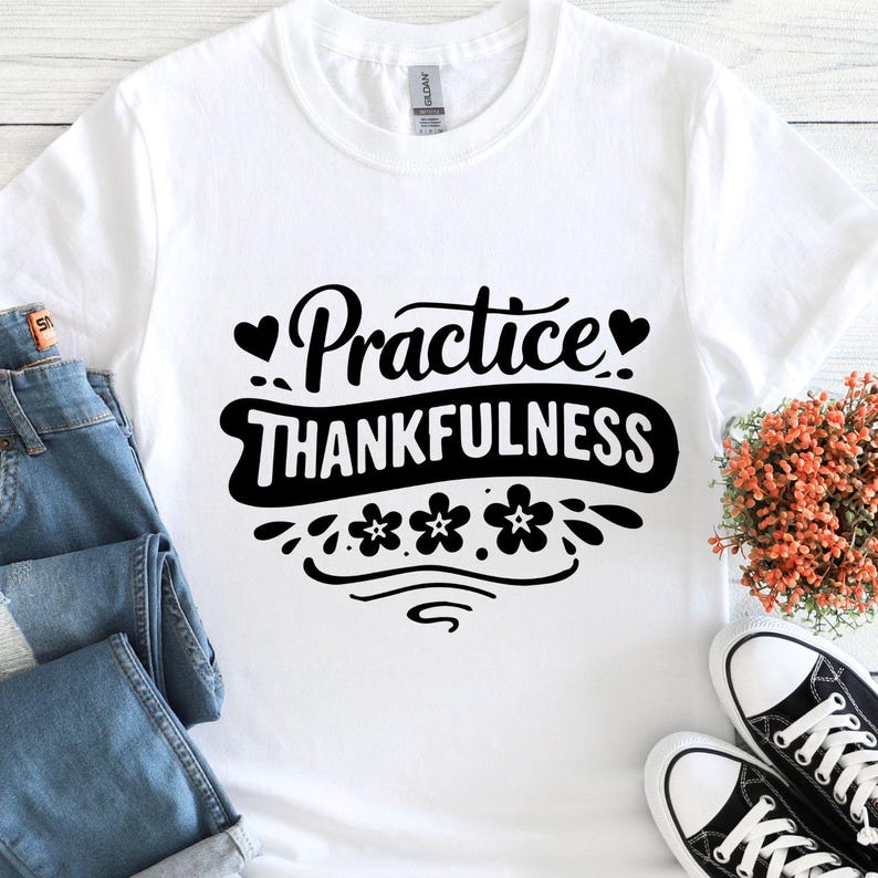 Gratitude SVG Bundle, Thankful Quote Designs, Positive Affirmation PNG ...