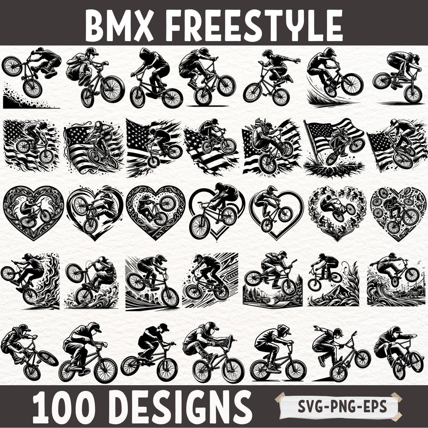 BMX Freestyle Svg Bundle With 100 Designs for Cricut and Sublimation ...
