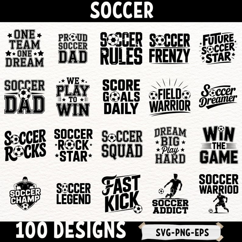 Soccer SVG Bundle | Soccer Quotes Digital Designs | Soccer Dad Mom ...