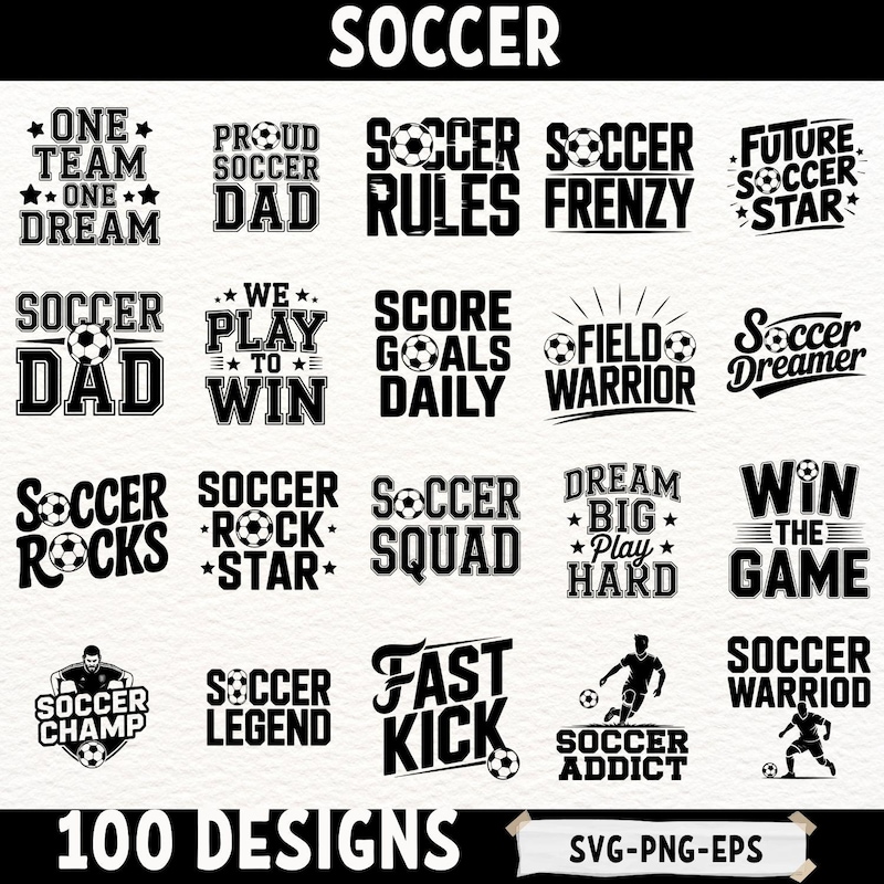 Words Collages Soccer - Etsy