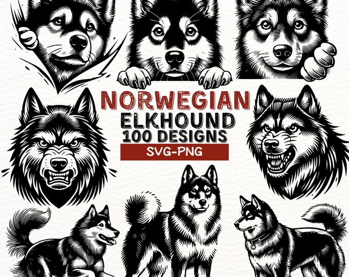 Norwegian Svg, Elkhound Svg, Norwegian Png, Elkhound Png, Norwegian Dxf ...