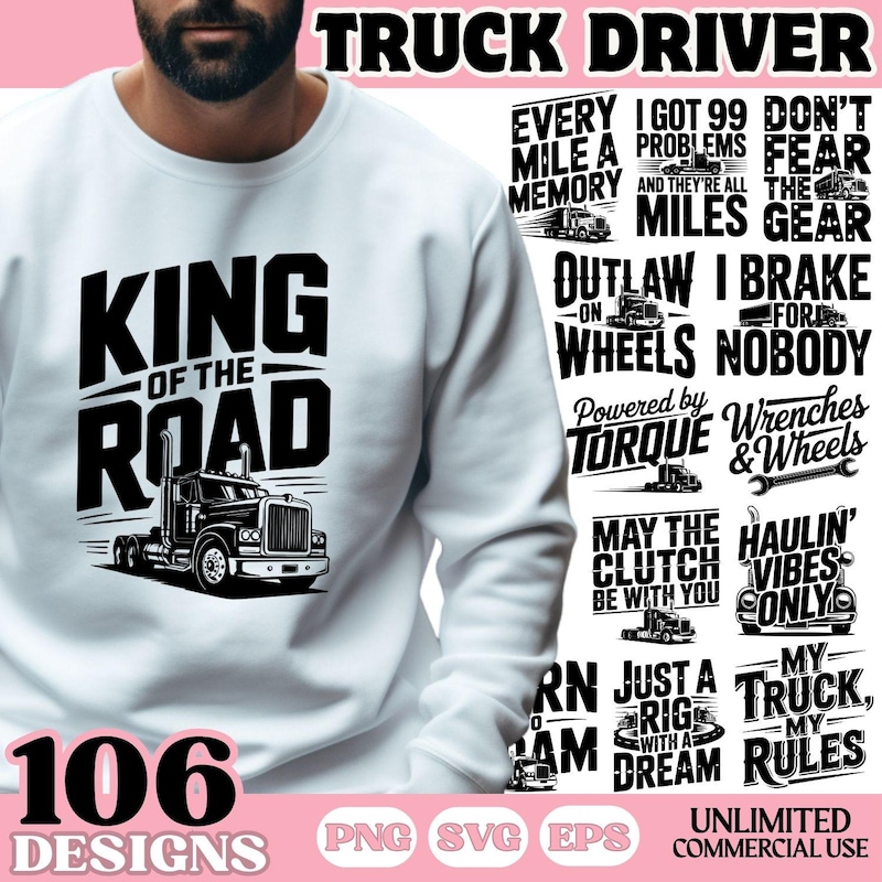Truck Driver Svg - Etsy