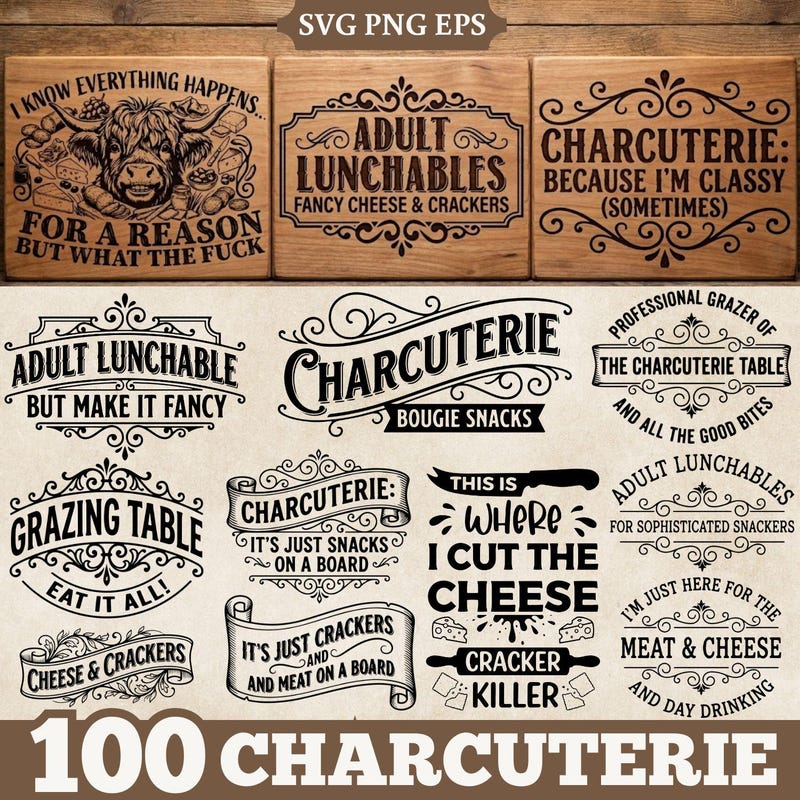 Charcuterie Line Drawing Svg - Etsy UK