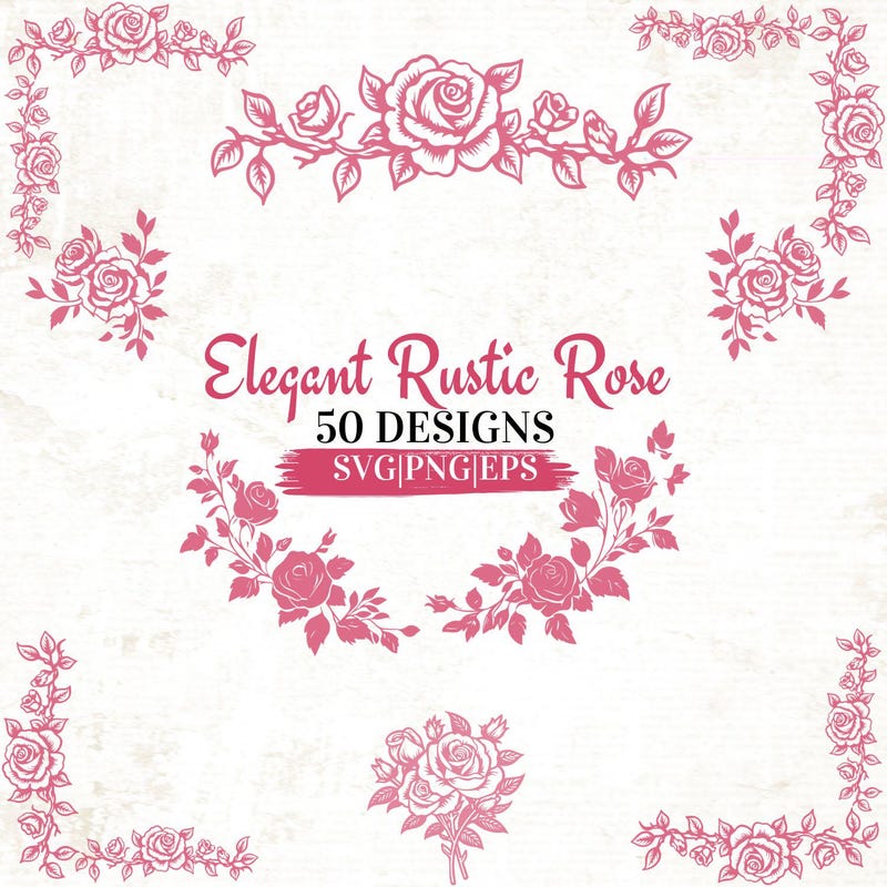 Rose Svg - Etsy