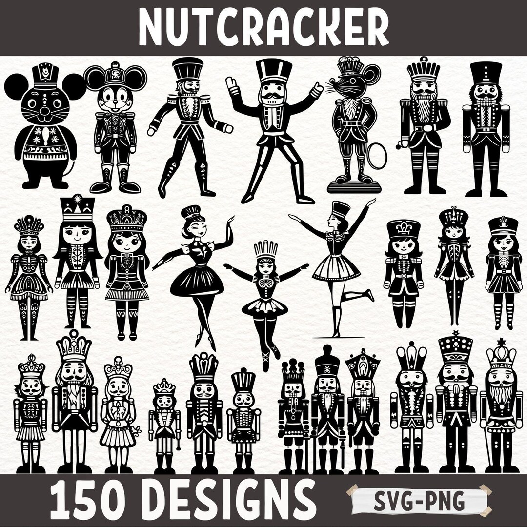 Nutcracker SVG PNG Designs Bundle | Christmas Ballet Nutcracker Clipart ...