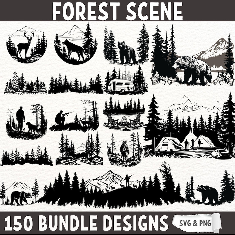Forest Svg - Etsy