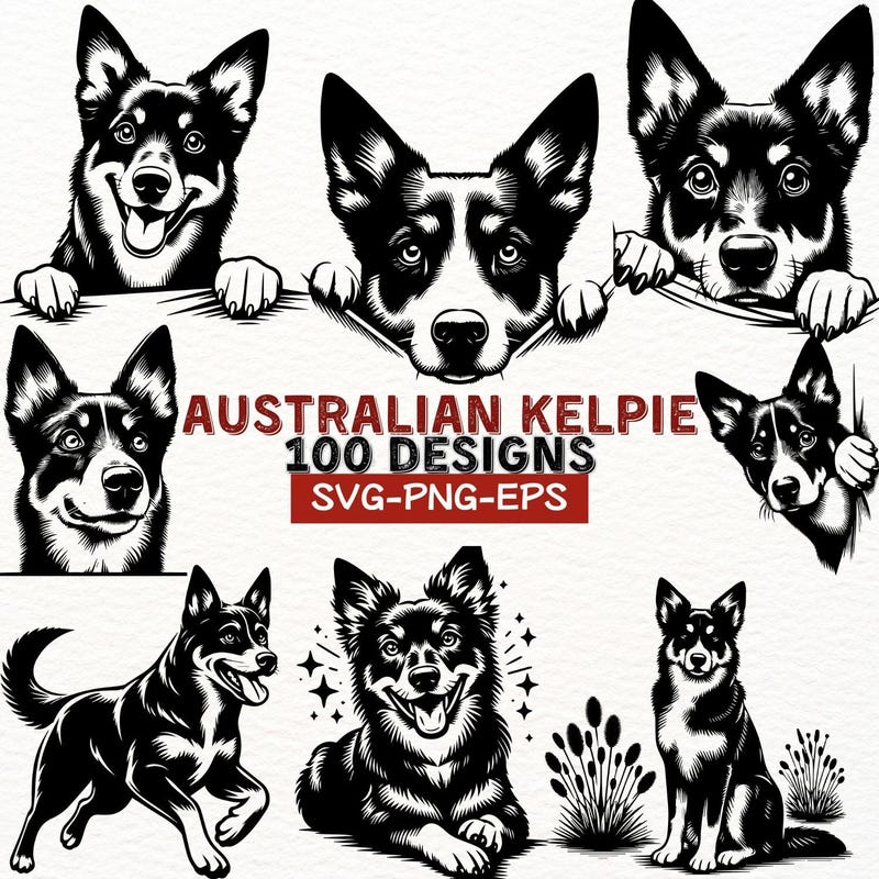 Australian Kelpie - Etsy