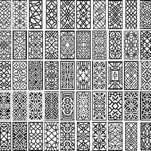 Geometric Panel SVG Bundle, Laser Cut Design Files, CNC Templates, Wall ...