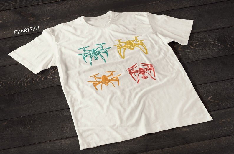 Drone Svg Bundle Quadcopter Png Files Drone Clipart For Diy Projects