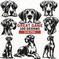 Great Dane SVG Vector - Etsy