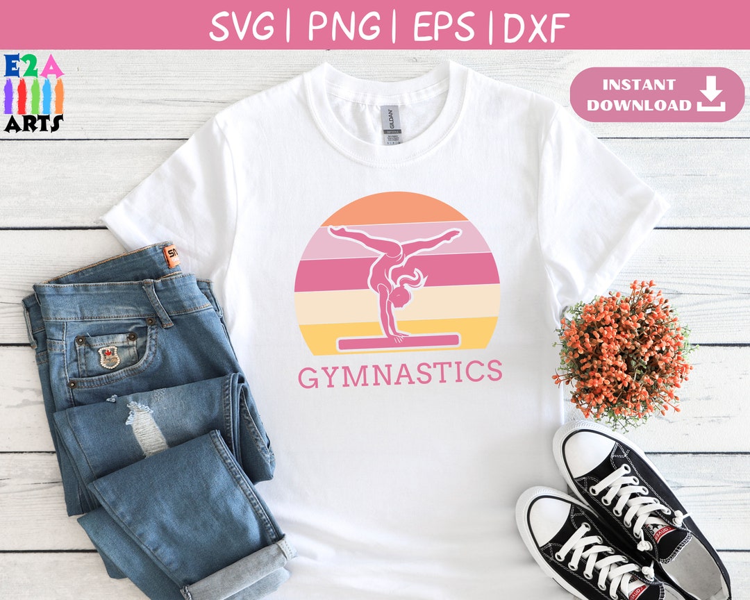 Retro Gymnastics SVG | Gymnast Silhouette | Gymnastics Clipart ...