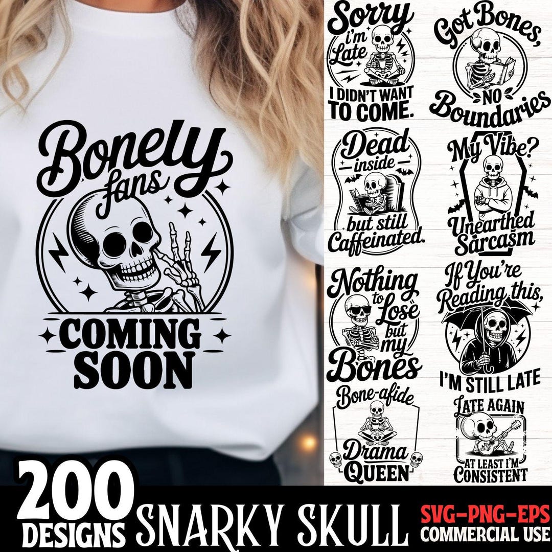 Snarky Skull SVG Bundle for Cricut and Silhouette | Snarky Skull Quotes ...