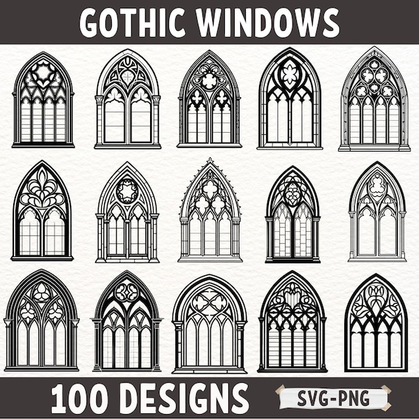 Gothic Window Svg - Etsy
