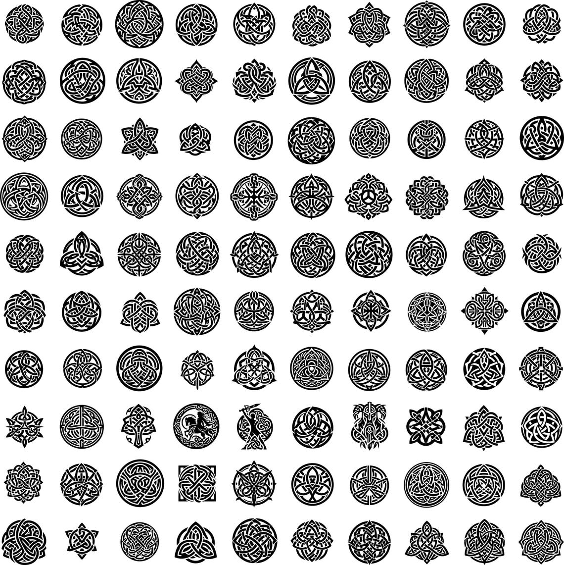 Celtic Bundle Designs | Intricate Celtic Knot SVG PNG Clipart | Irish ...
