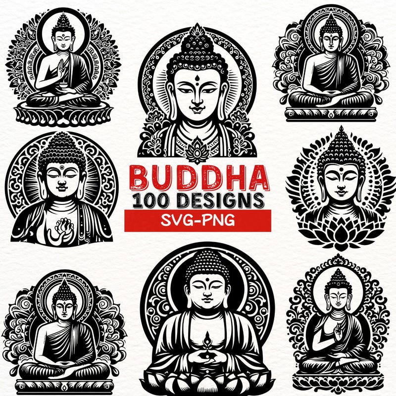Buddha Design Vector - Etsy UK