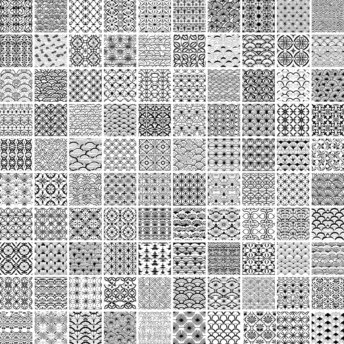 Japanese Pattern Designs Bundle | Traditional Asian Svg Png Dxf Eps for ...