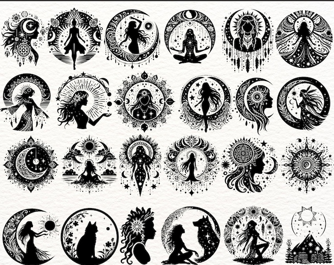 Hecate Goddess SVG PNG Designs | Witchcraft Digital Clipart | Mystical ...