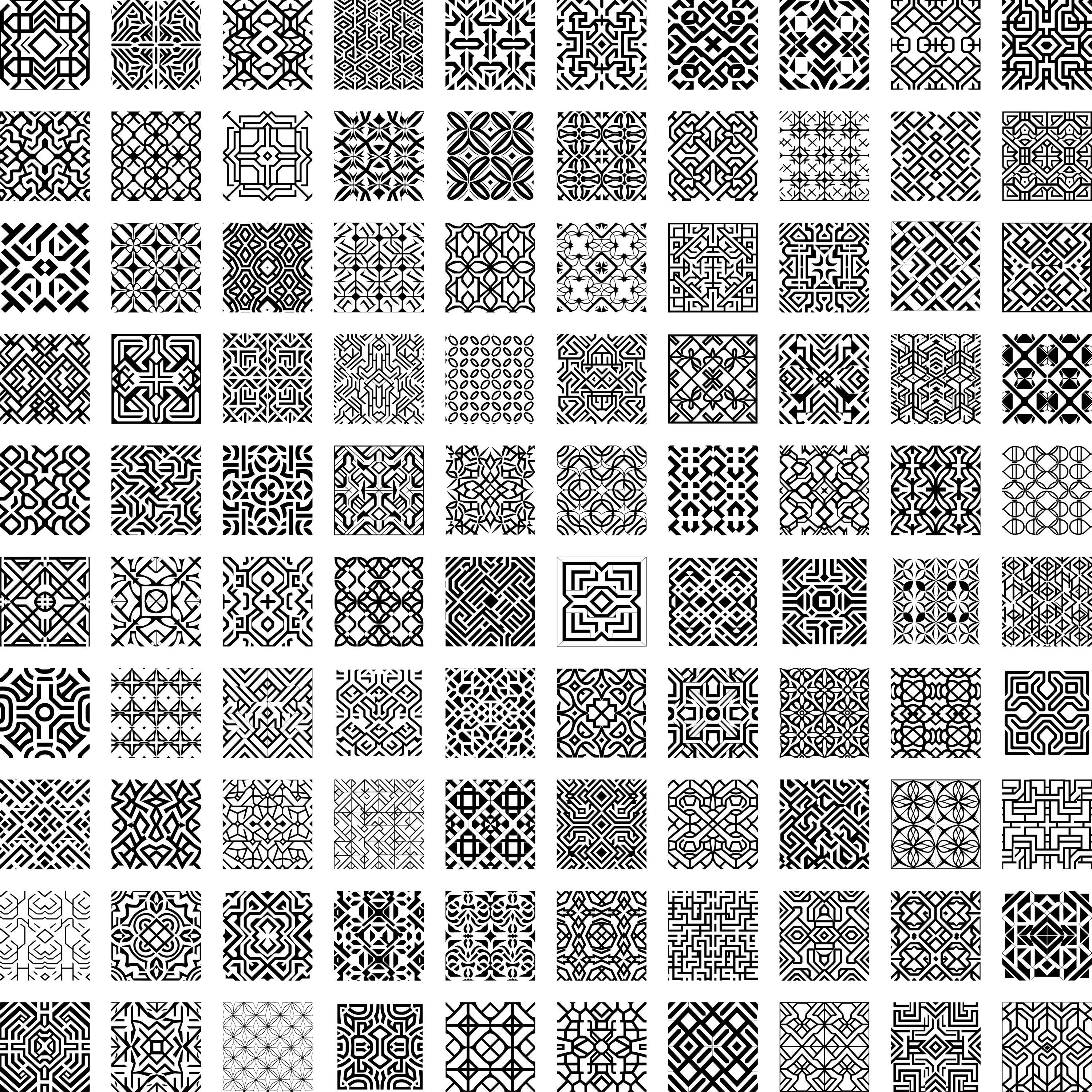 Geometric Pattern Svg Png Dxf Eps Designs | Seamless Tile Templates ...