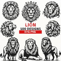 Lion Svg - Etsy