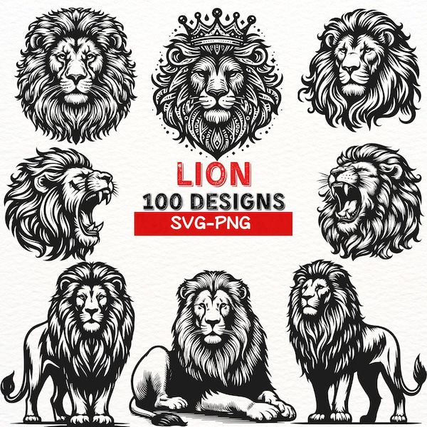 Lion svg - Etsy