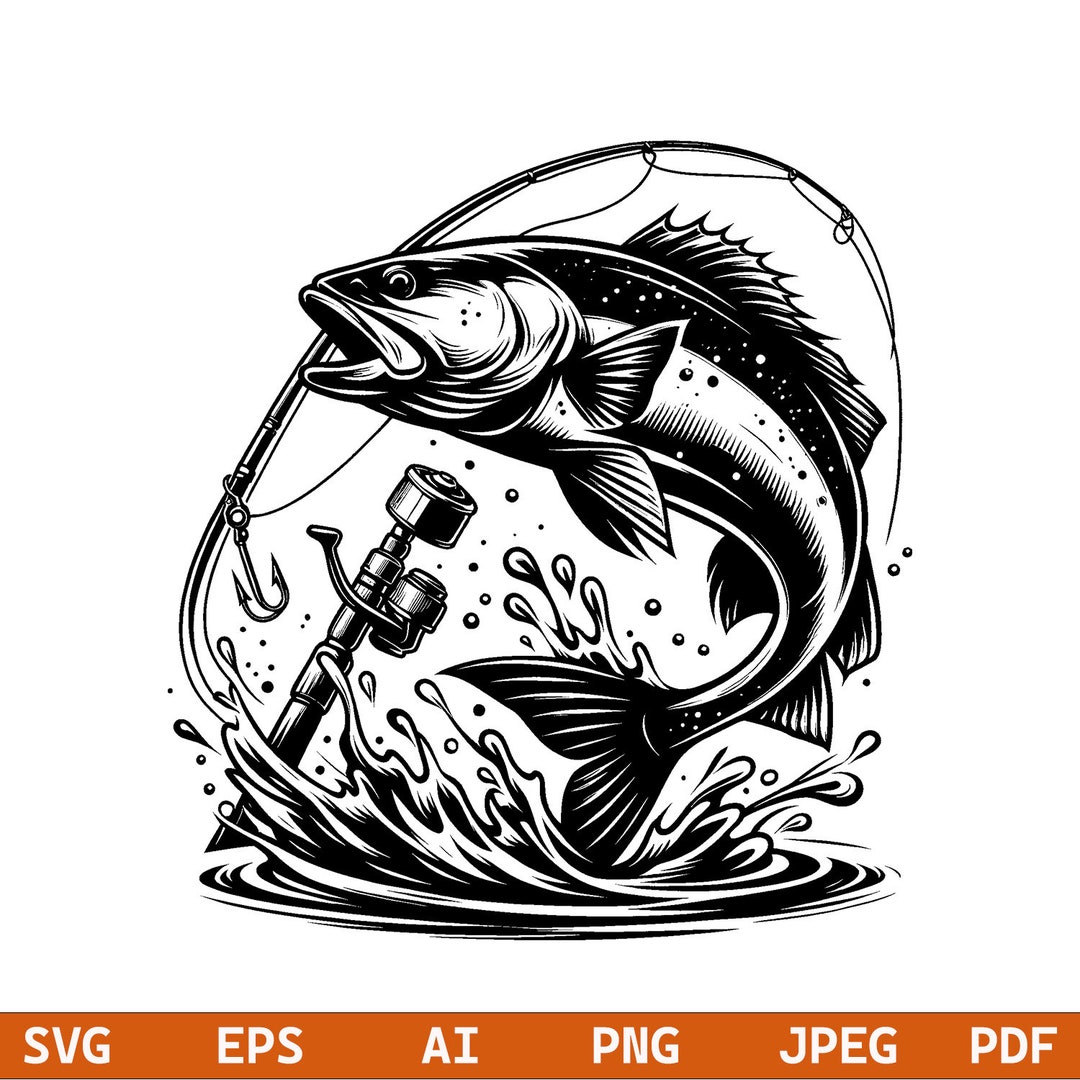 Bass Fishing | Bass Fishing Vector | Bass Fishing SVG | Fishing Life ...