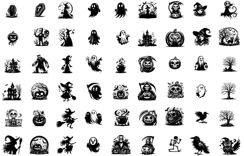 Halloween SVG Bundle | Witch,skeleton, Scarecrow Cut Files | Halloween ...
