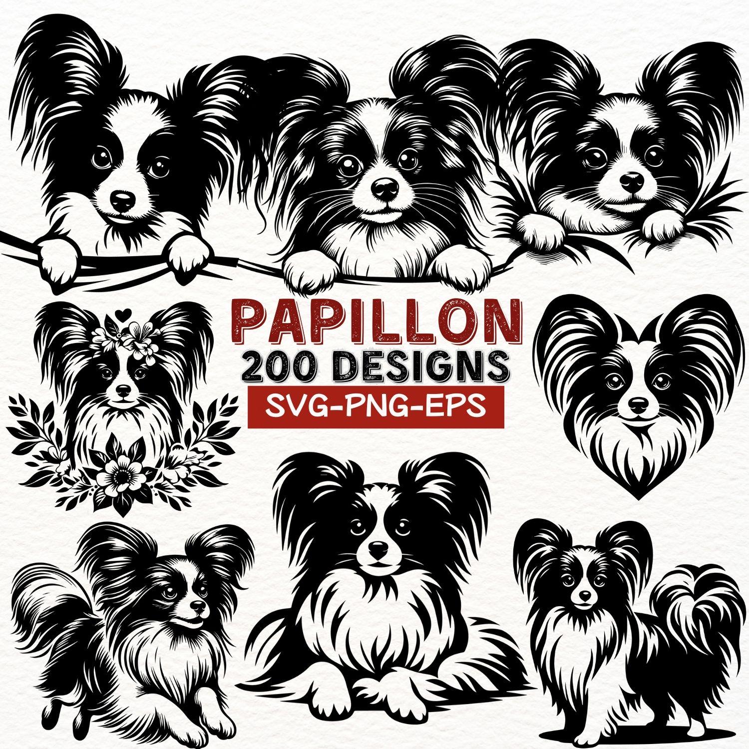 Papillon Dog SVG Bundle | 200 Cute Papillon Clipart Designs | PNG EPS ...