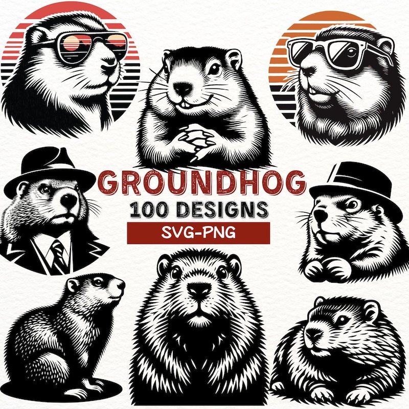 Groundhog Day Clip Art - Etsy