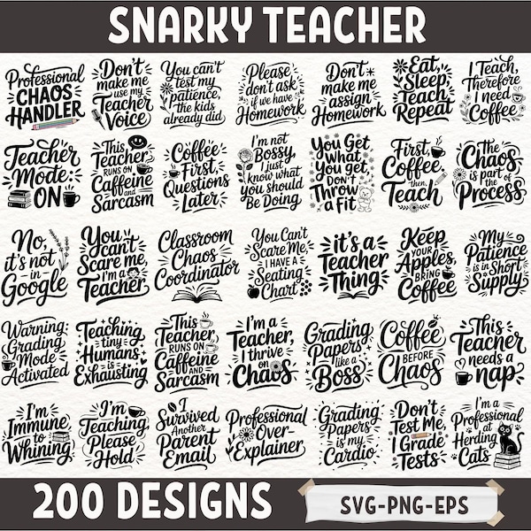 Funny Teacher Svg - Etsy