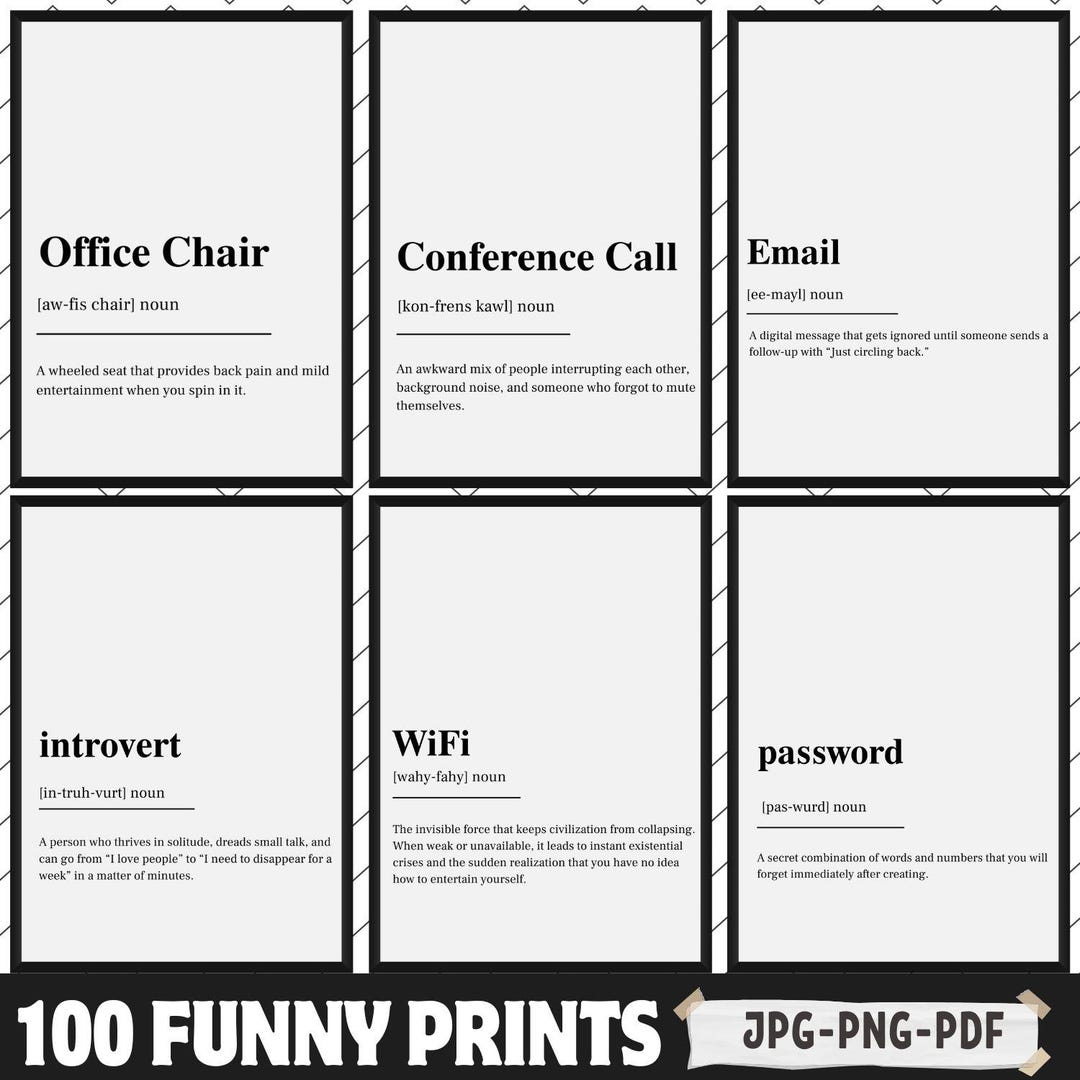 Funny Office Wall Art, Digital Download Print, Modern Workplace Decor ...