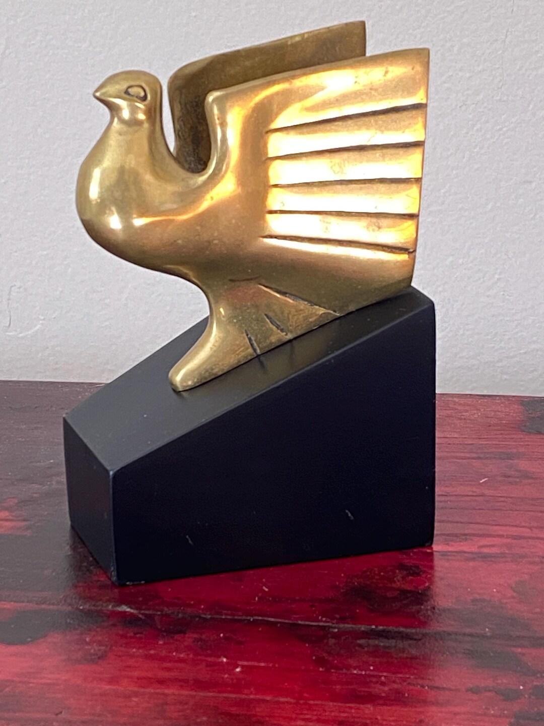 Art Deco Brass Dove or Eagle Bookend Single Bookend - Etsy