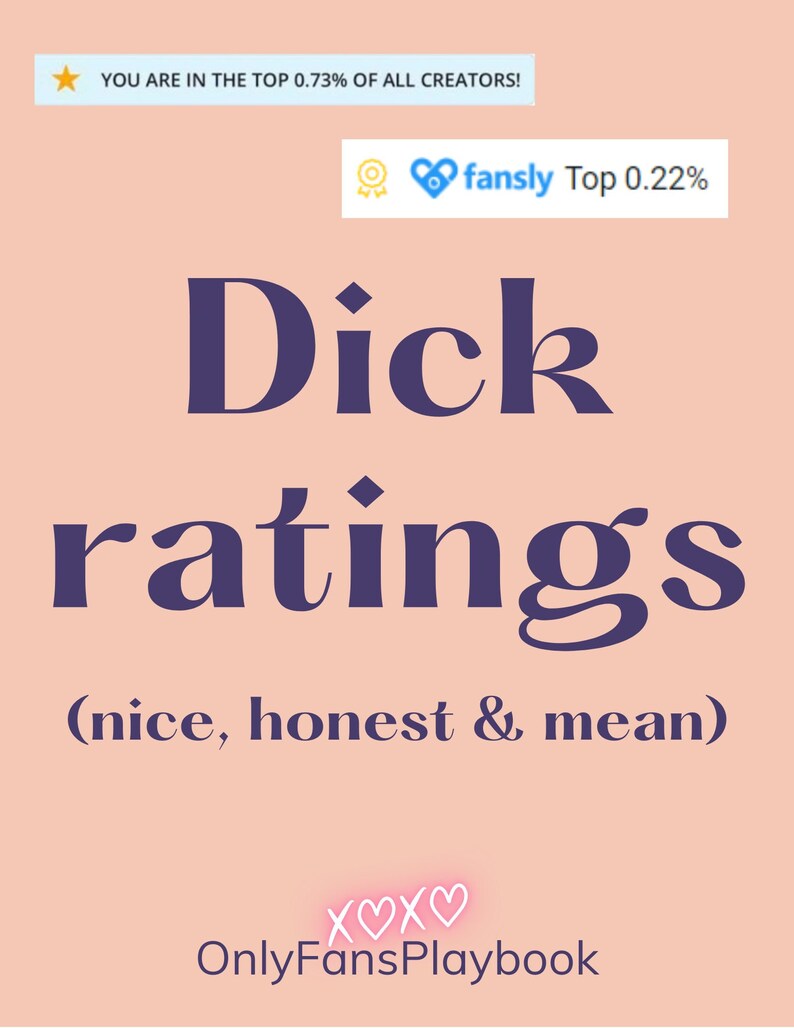 Set of 3 Dick Rating Scripts Perfect for Adult Content Creators Make More From Your Onlyfans ...