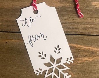 Snowflake Gift Tags Christmas Gift Tag Set Holiday Gift Tags Winter to ...