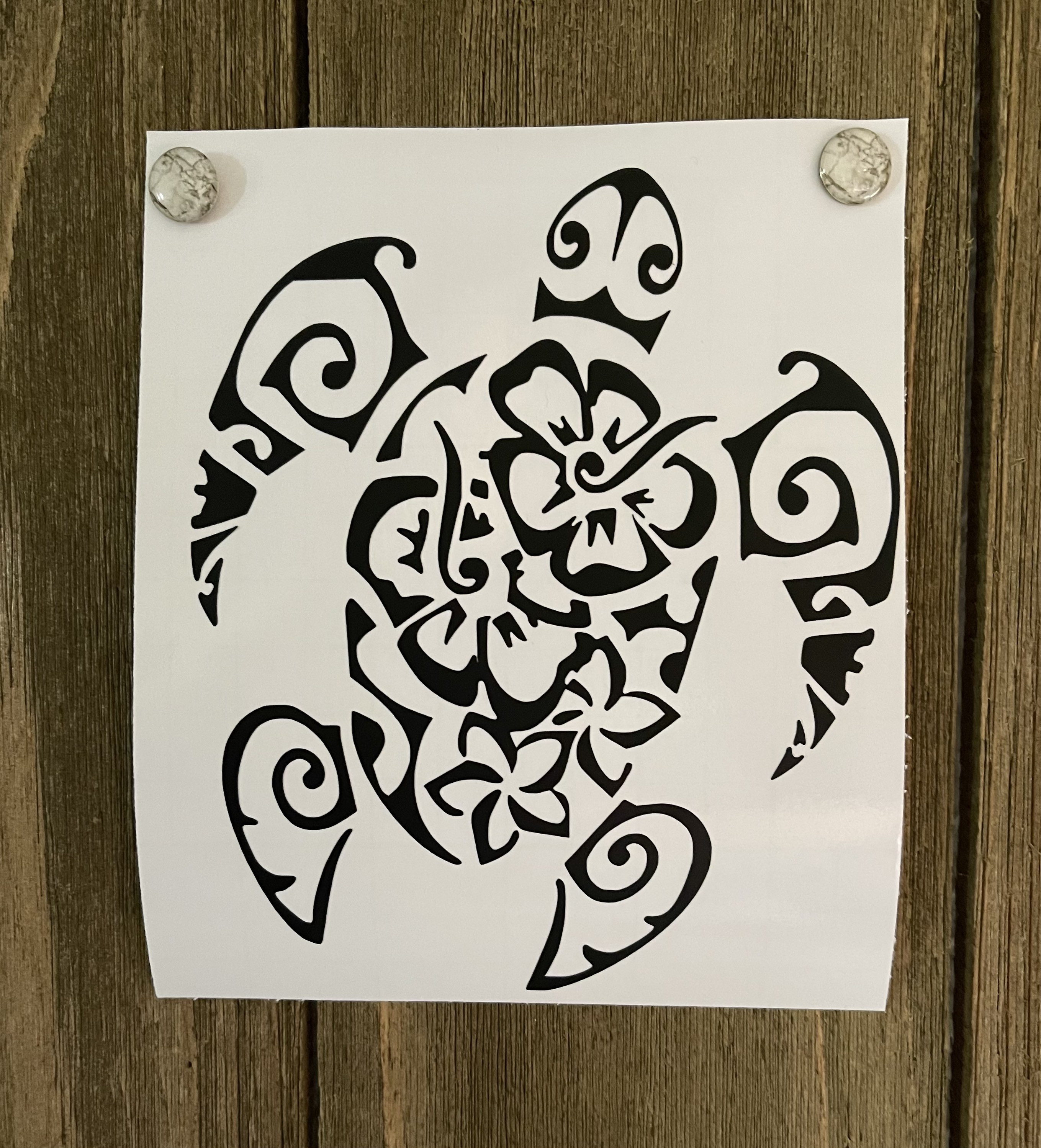 Hawaiian Turtle Decal - Etsy