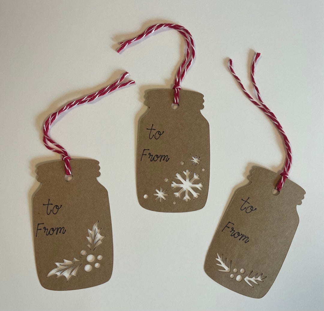 Mason Jar Gift Tag, Set of 6 - Etsy