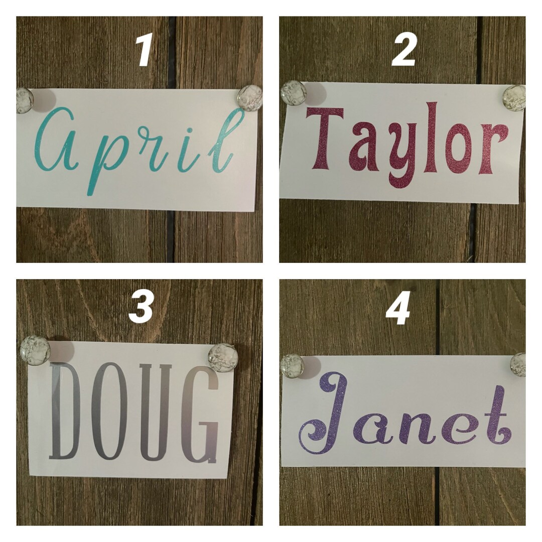 Custom Name Decal - Etsy
