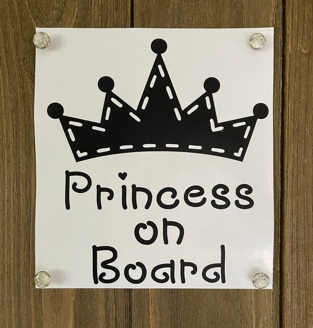 Princess on Board Decal - Etsy