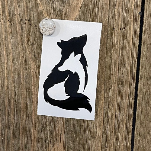 Fox Monogram Decal - Etsy