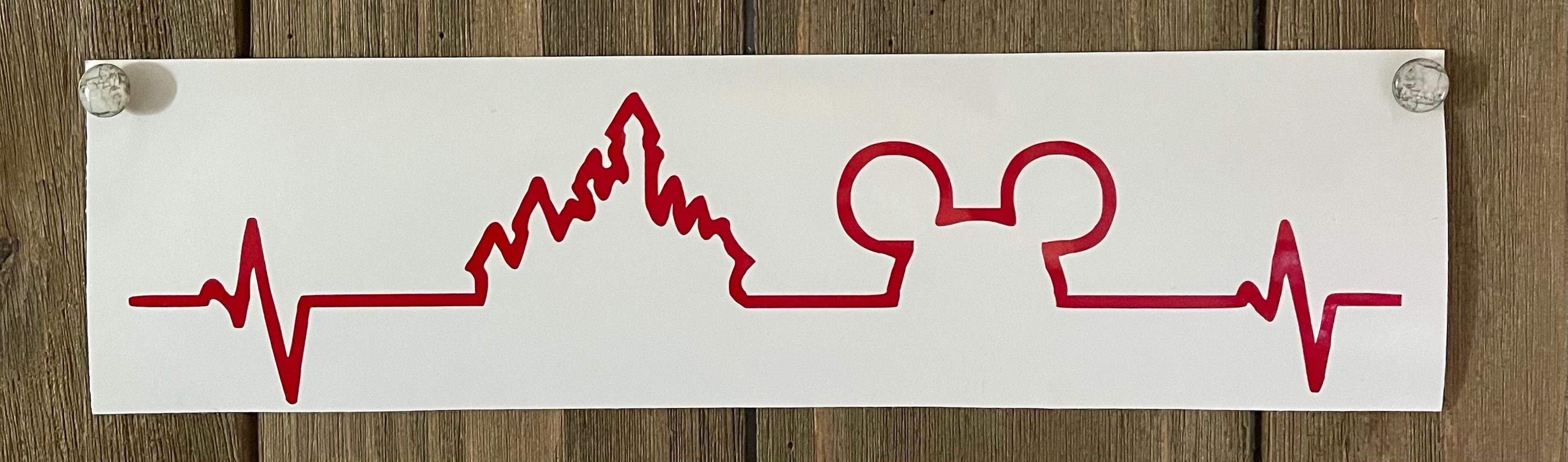 Disney Heartbeat Decal - Etsy