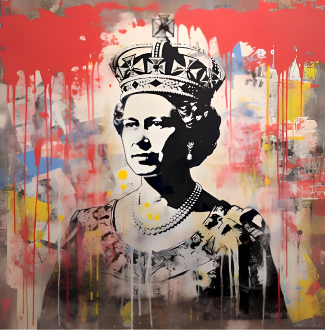 The London Art Exchange Mr Phantom 'crown of Hearts' - Etsy